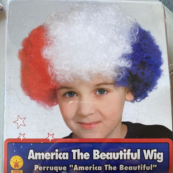 Rubie's | Accessories | America The Beautiful Wig Red White And Blue ...